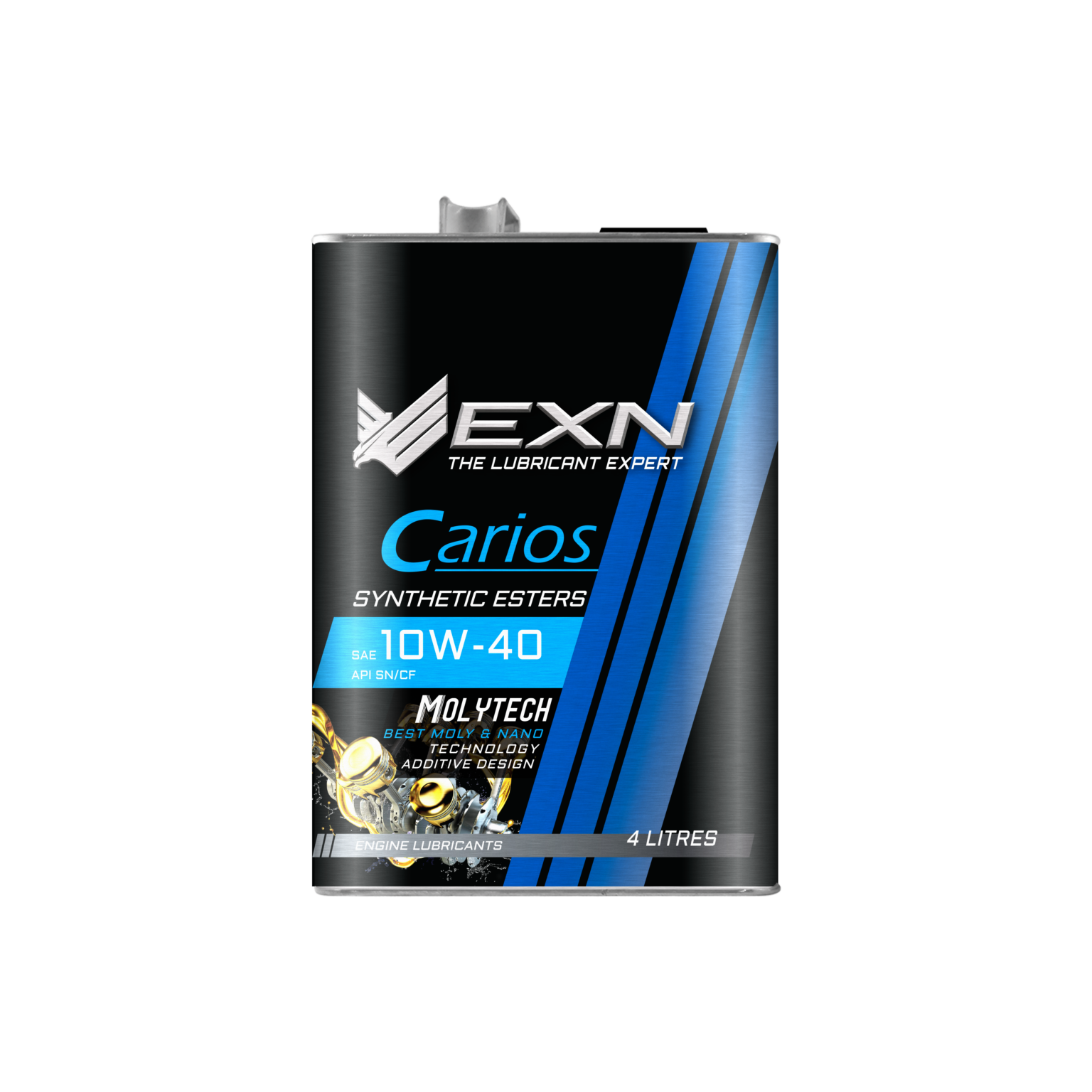 EXN - CARIOS SAE 10W40 - SYNTHETIC ESTERS -9,000 - MOLYTECH 4L - Lufi ...